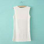 Cat Designer Diamond Pattern Vest Long Sections T-shirt on Luulla